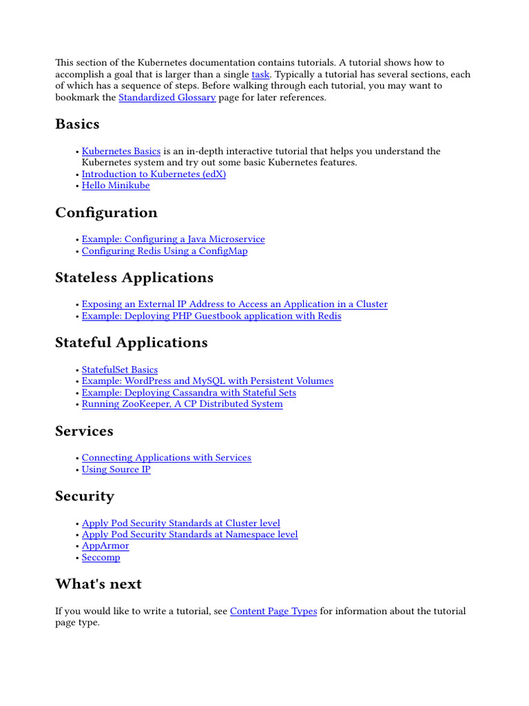 Kubernetes Tutorials | PDF | Computer Cluster | Port (Computer Networking)