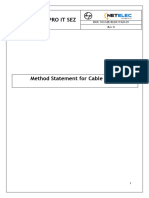 2.method Statement For Installation of Cable Tray & Cable Laying | PDF | Quality Assurance | Safety