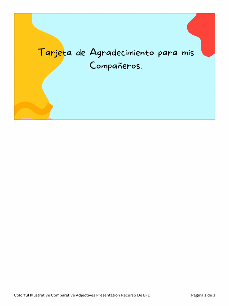 Colorful Illustrative Comparative Adjectives Presentation Recurso de ...