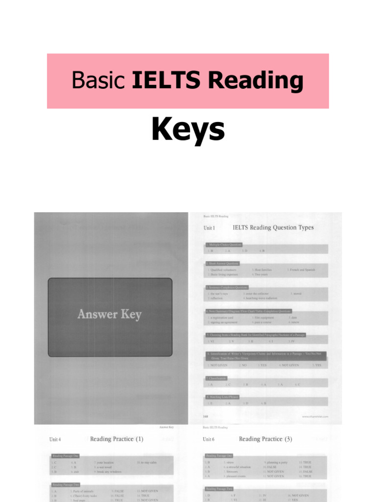 Basic IELTS Reading Keys | PDF