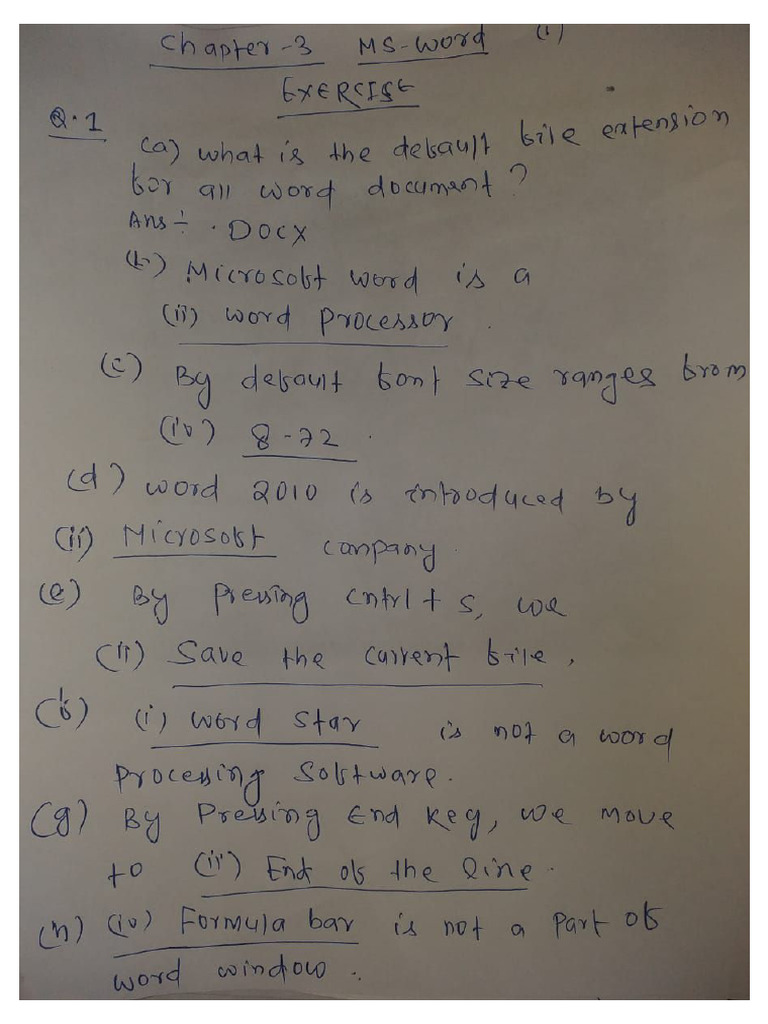 Ms Word Class 6th | PDF