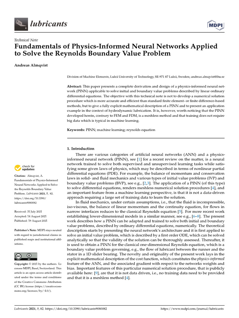 Fundamentals of Physics-Informed Neural Networks A | PDF