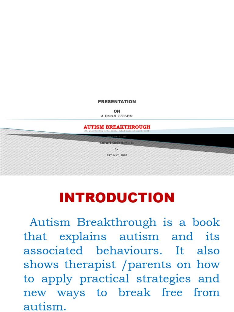AUTISM BREAKTHROUGH | PDF