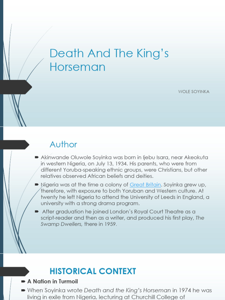 Death and The Kings Horseman | PDF