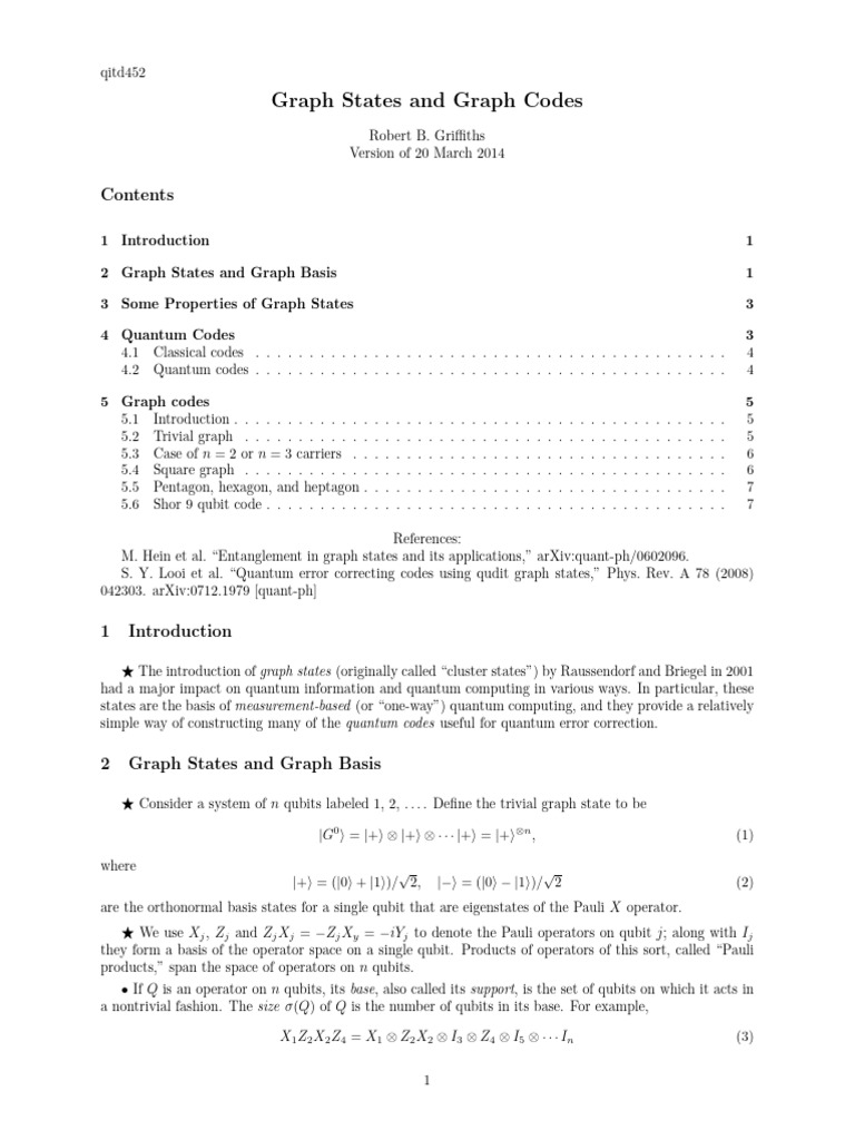 Griffiths | PDF | Hilbert Space | Vertex (Graph Theory)