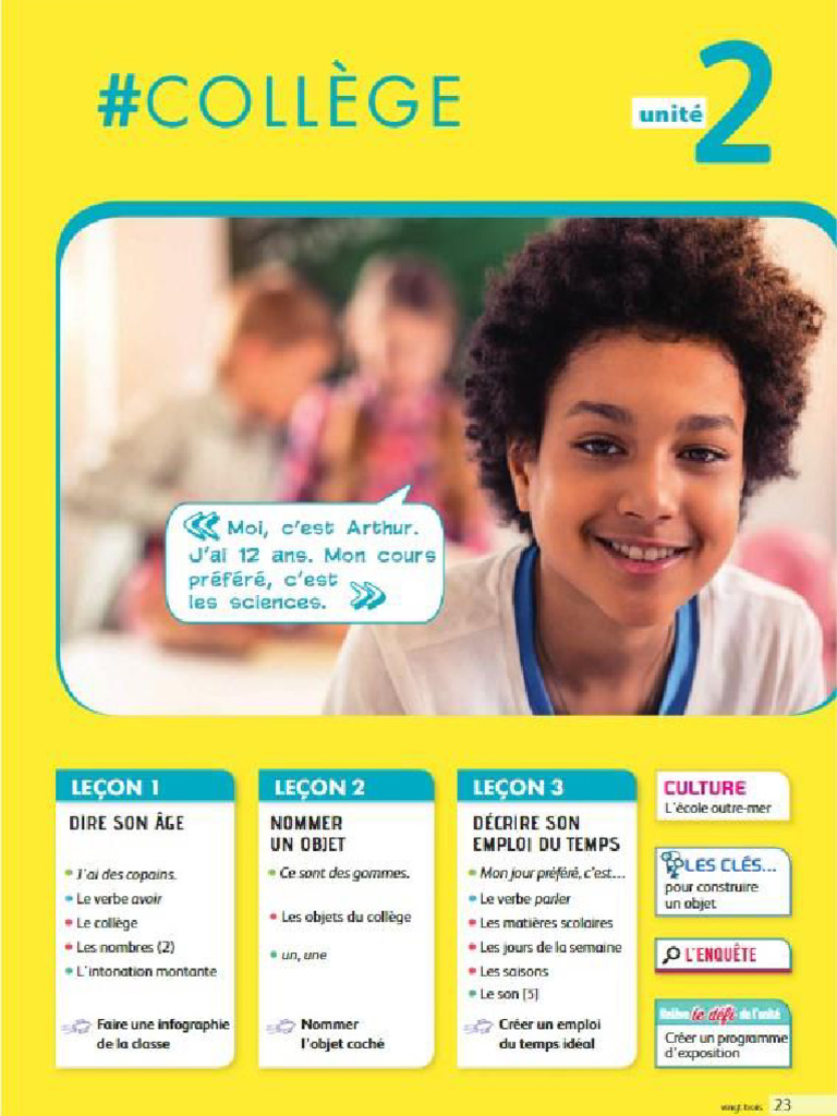 IMAGINE 1 - Livre de L'élève - Unité 2 | PDF