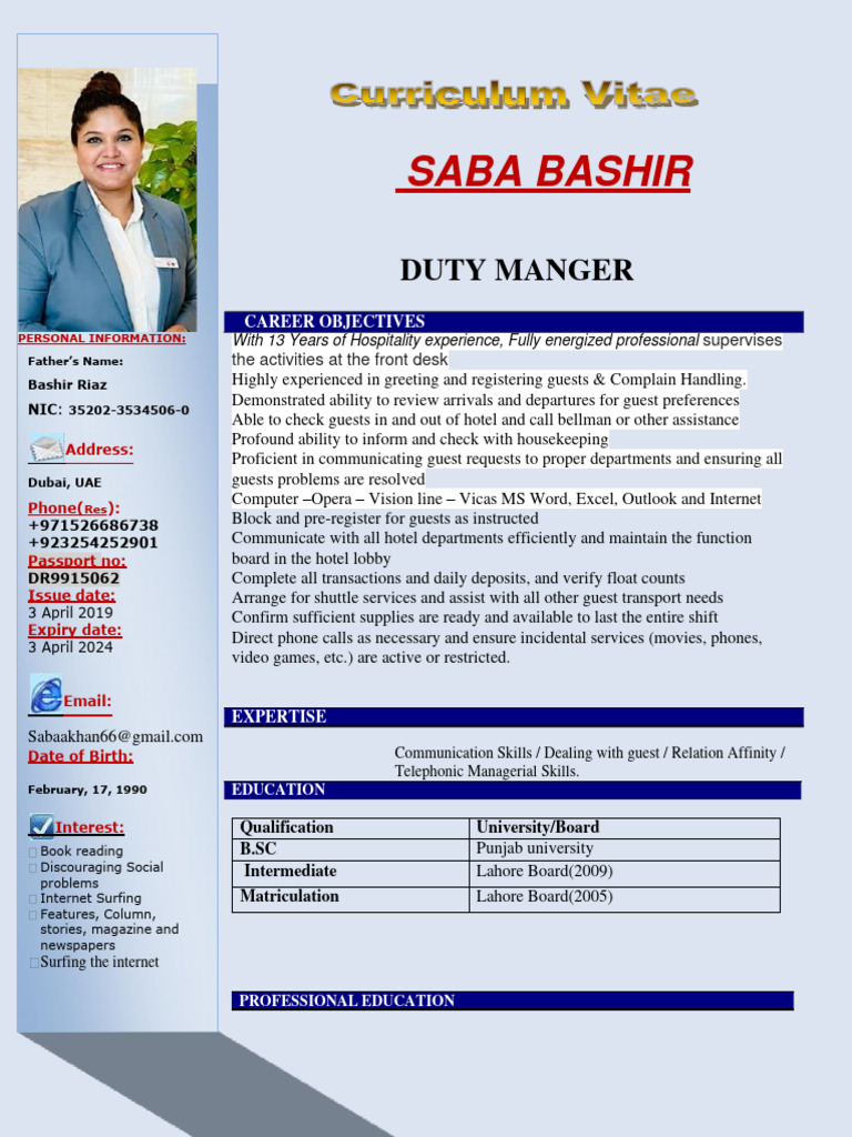 Saba-March 2023 Updated CV-6 | PDF | Internet