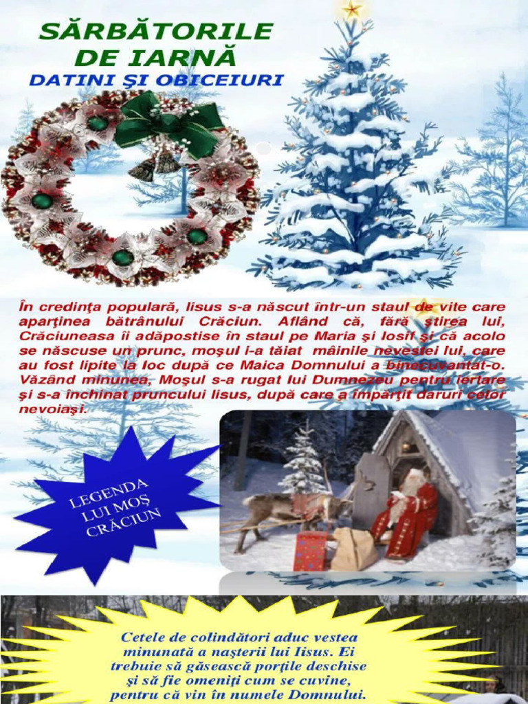 Scoala Altfel 2023 - Traditii Si Obiceiuri de Iarna | PDF