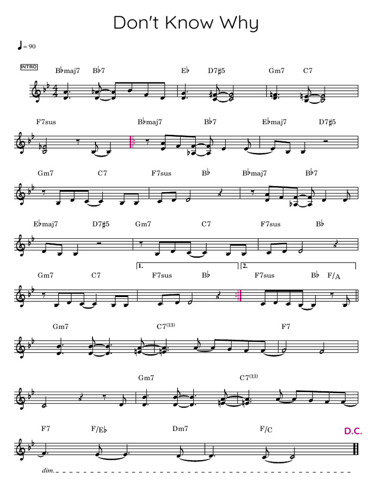 Dont Know Why | PDF