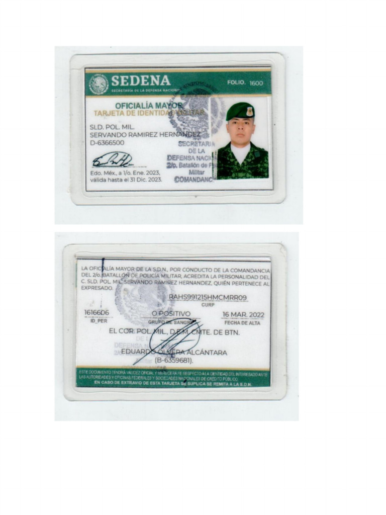 1600 SLD - Pol.mil Servando Ramirez Hernandez D-6366500 | PDF