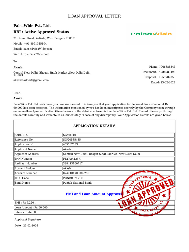 Approval Letter | PDF