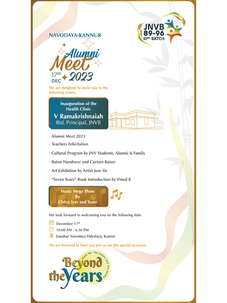 JNVB AlumniDay Invitation | PDF