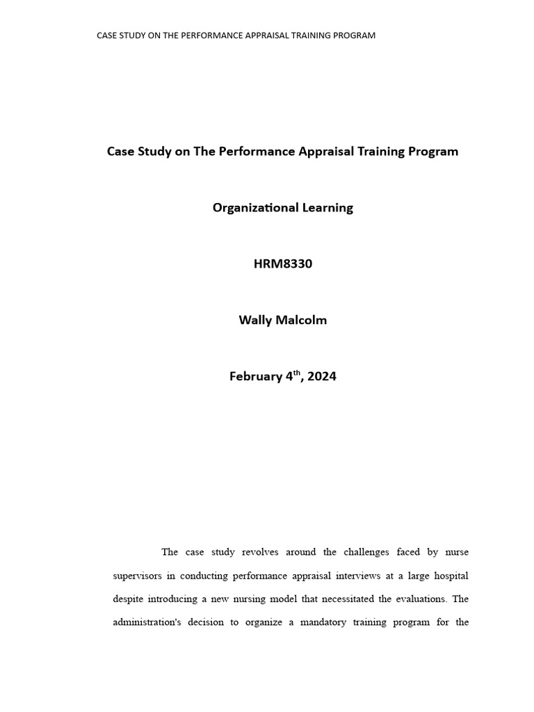 Case Study Training Program - Edited.edited - Edited | PDF
