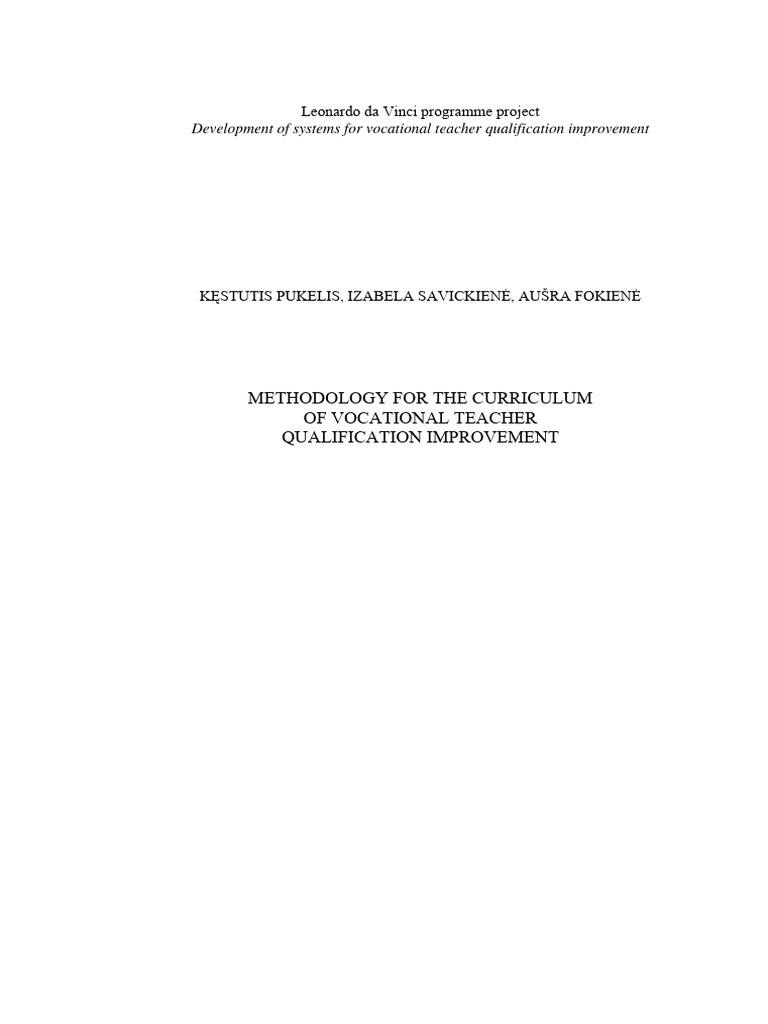 8 Methodology English | PDF | Curriculum | Evaluation