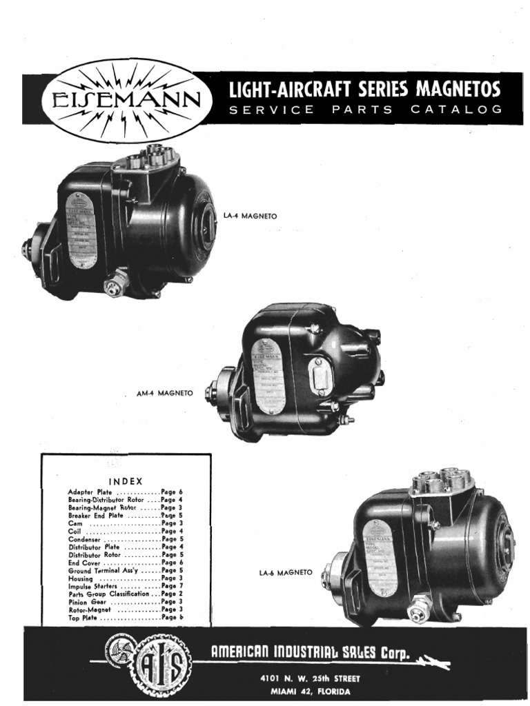 Eisemann Parts Catalog | PDF | Washer (Hardware) | Distributor