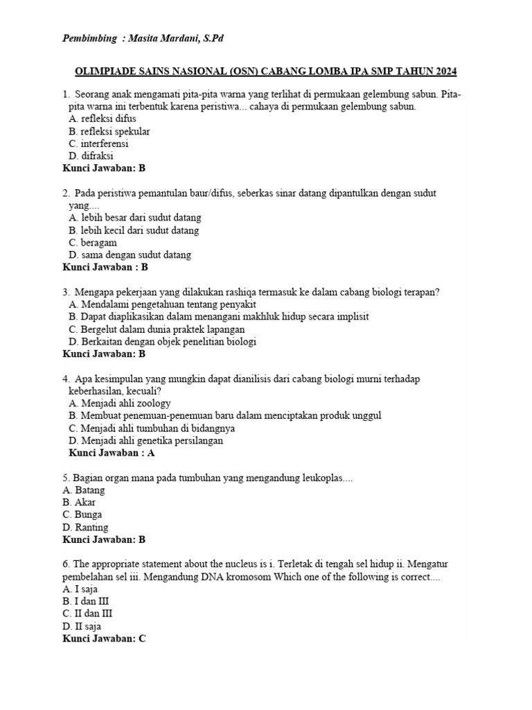 Osn Ipa SMP 2024 | PDF