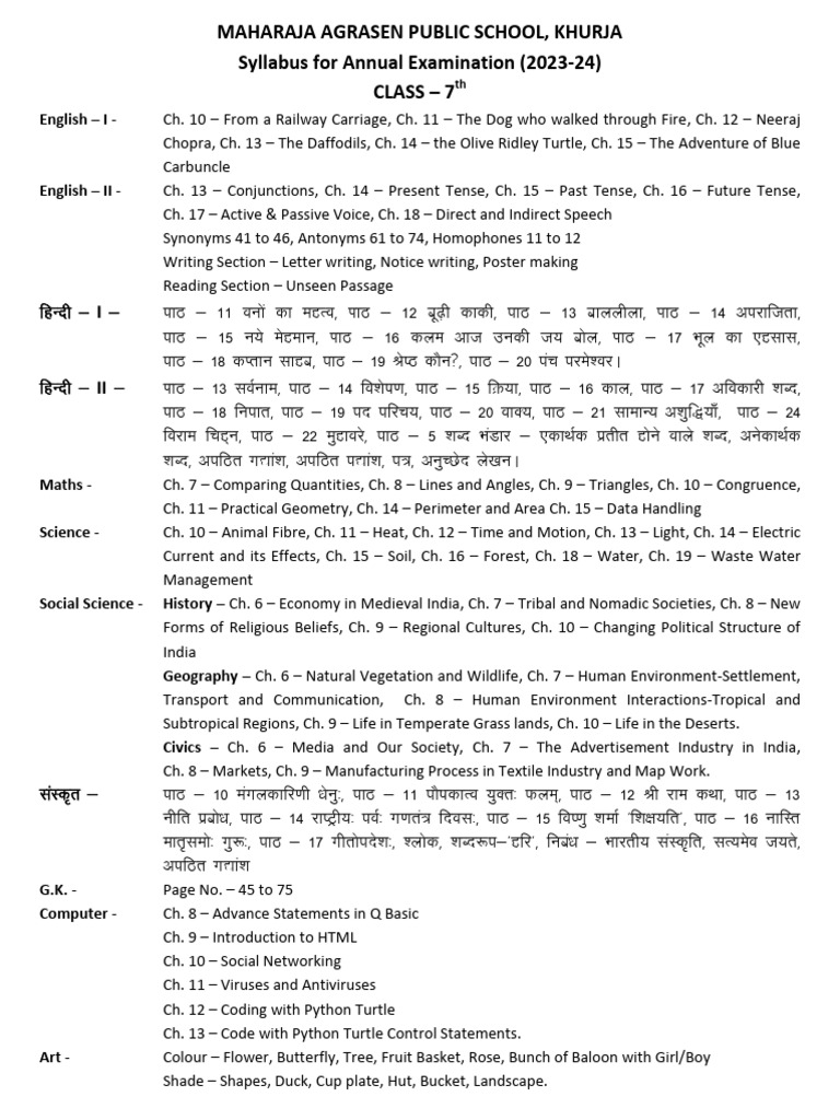 Class - 7 | PDF | Languages | Foreign Language Studies