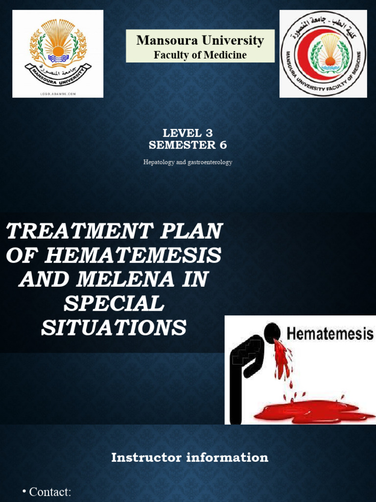 Hematemsis and Melena in Special Situations | PDF | Blood | Clinical ...