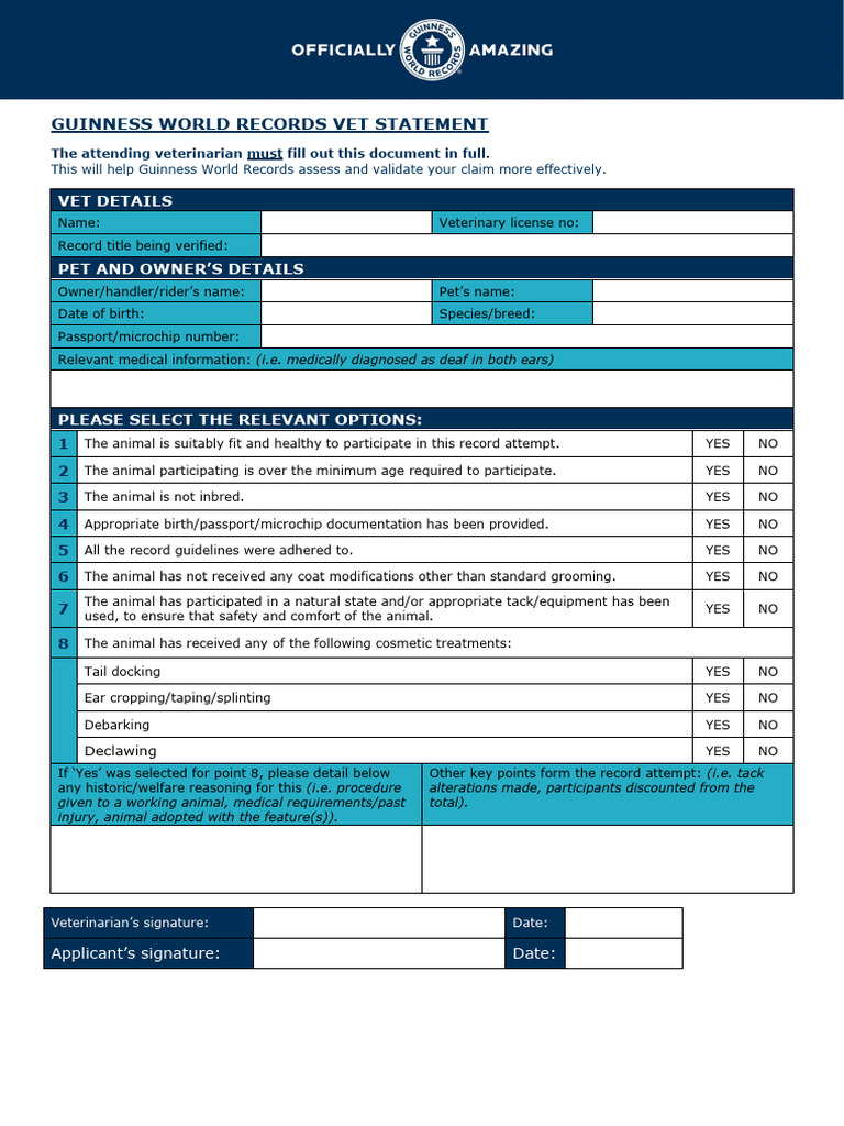 Vet Statement Template English - tcm25 744785 | PDF | Bioethics ...
