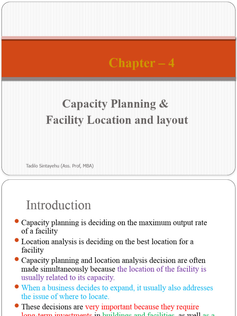 Capacity Planning and Facility Location | PDF | Business | Economies