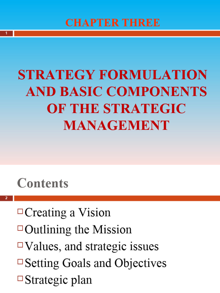 Strategic Management Essentials | PDF | Goal | Strategic Planning