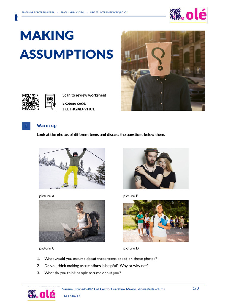 Making Assumptions American English Student | PDF | Linguistics | Human Communication