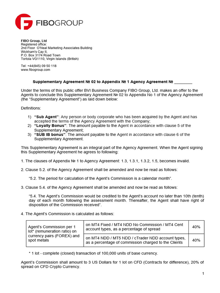 Supplementary Agreement | PDF | Investing | Foreign Exchange Market