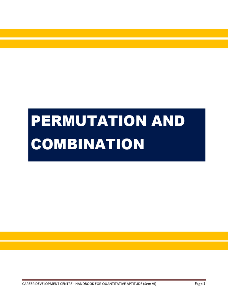 Permutation and Combination | PDF | Rectangle | Permutation