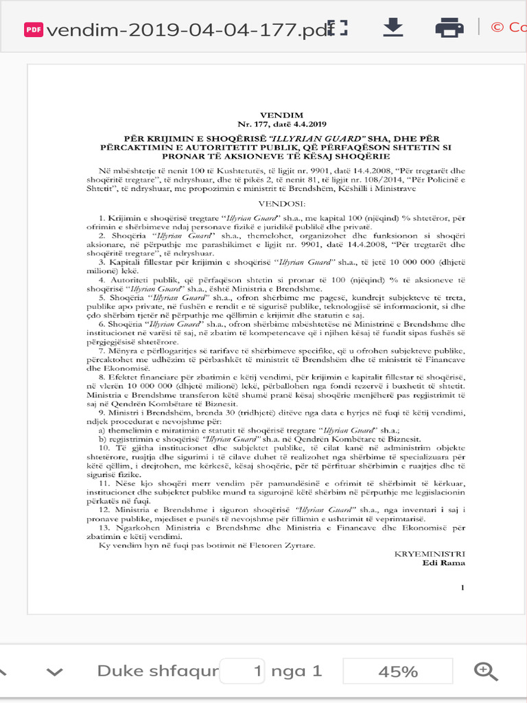 Pamja e Dokumentit - Qendra e Botimeve Zyrtare | PDF