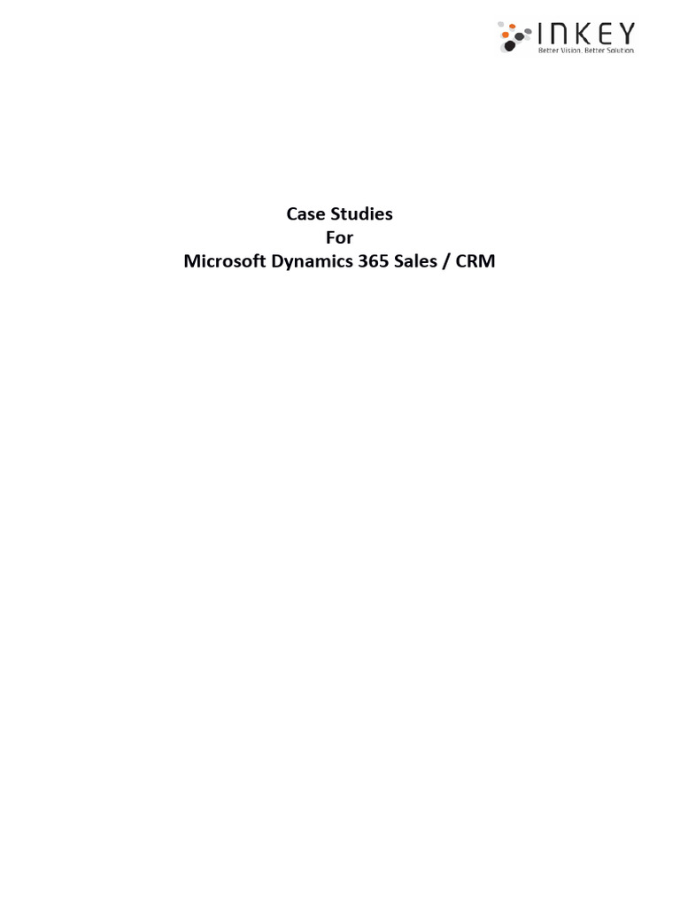 MS CRM Case Studies | PDF