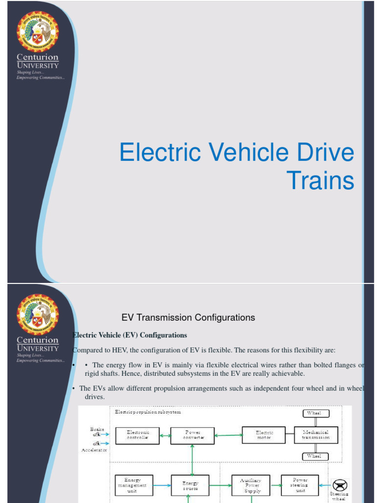 Electric Vehicle Drive Trains | PDF