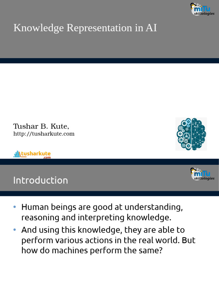 Knowledge Representation in AI | PDF | Knowledge Representation And Reasoning | Logic