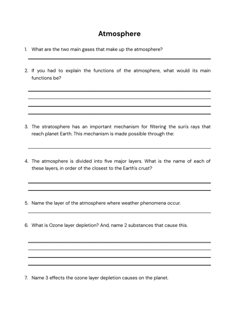 Atmosphere | PDF | Atmosphere Of Earth | Greenhouse Effect