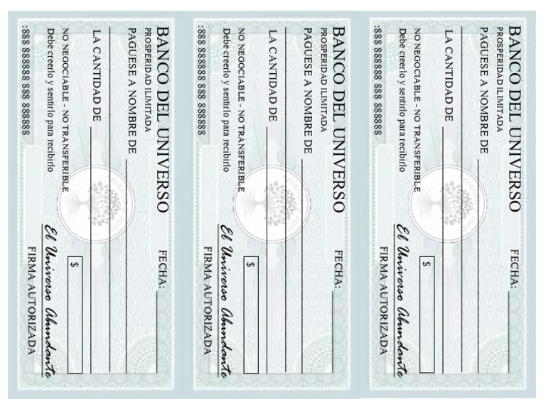 Cheque Del Universo | PDF