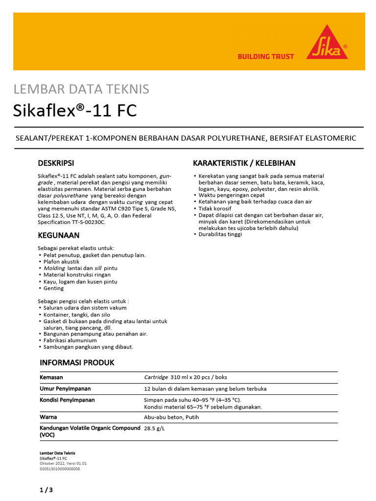 Sikaflex 11 FC | PDF
