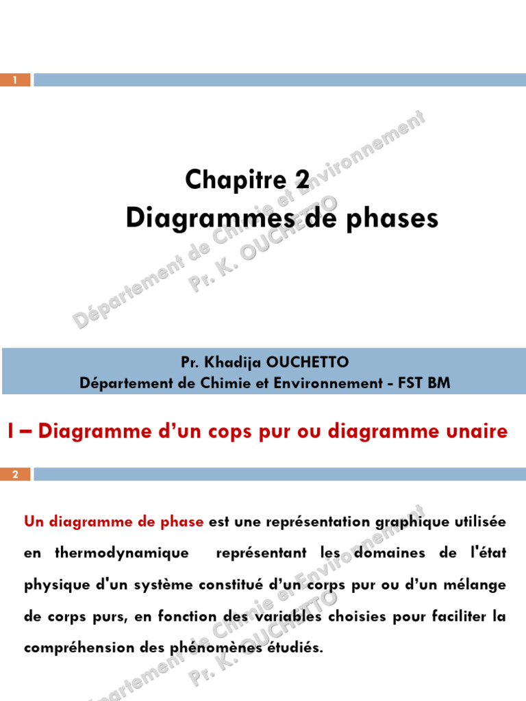 Chapitre 2 Diagramme de Phase PDF | PDF