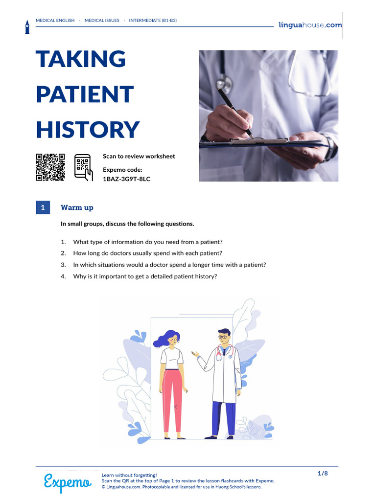 Taking-Patient-History-British-English-Student | PDF | Patient ...