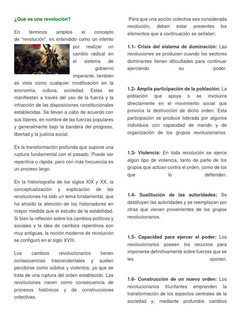 Conceptos Clave de Revolución | PDF | Revoluciones | Violencia