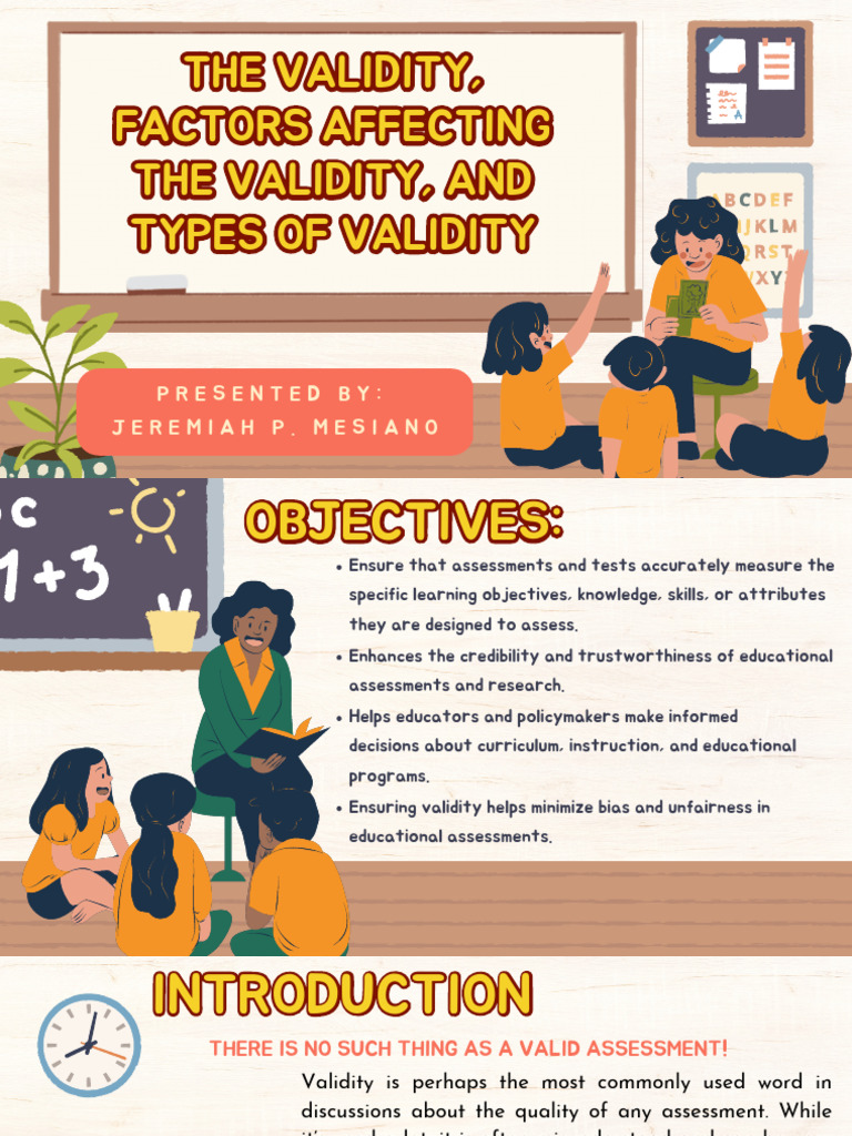 The Validity, Factors Affecting The Validity, and Types of Validity ...
