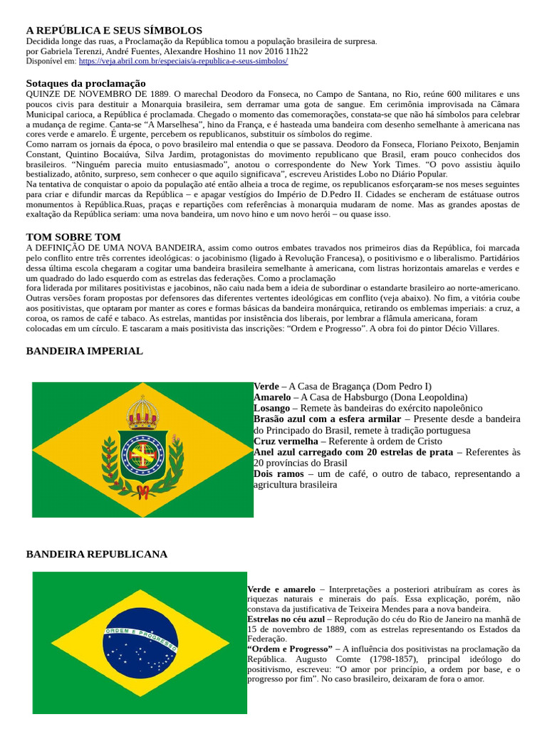 A Republica e Seus Simbolos | PDF