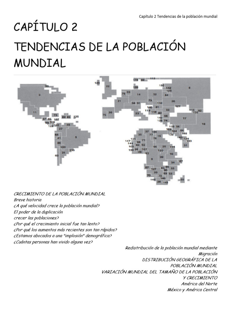 Capítulo 2 | PDF | Población mundial | Población