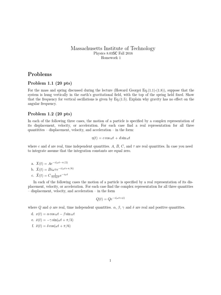 SHM Questions | Download Free PDF | Oscillation | Pendulum
