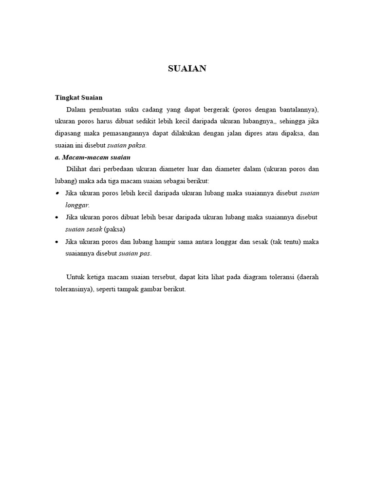 Merancang Suaian Pada Benda Berpasangan | PDF