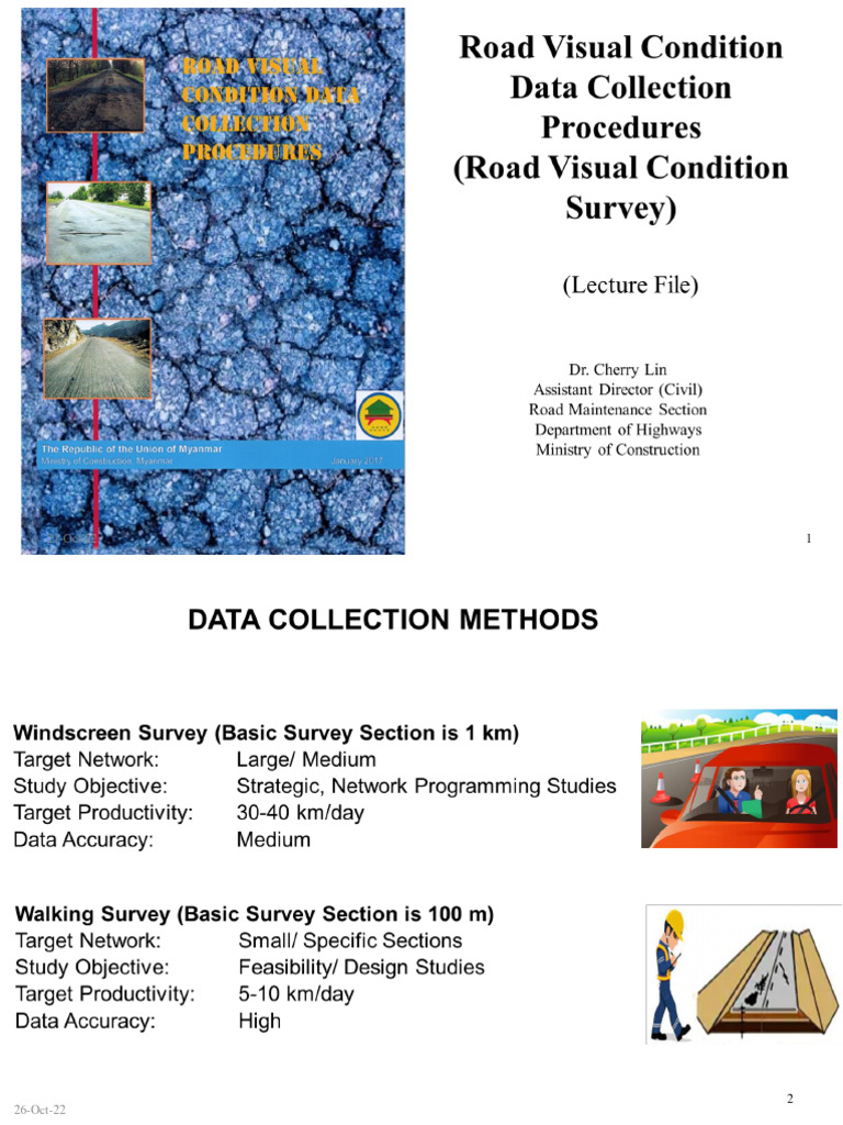 Lecture File (Road Visual Condition Data Collection Procedures) | PDF