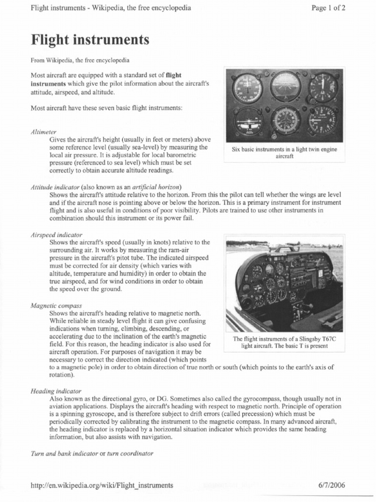 Flight Instruments | PDF