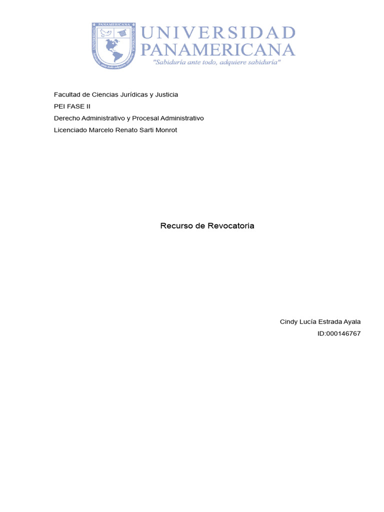 Recurso Revocatoria 1.1 | PDF | Pagos | Ley común