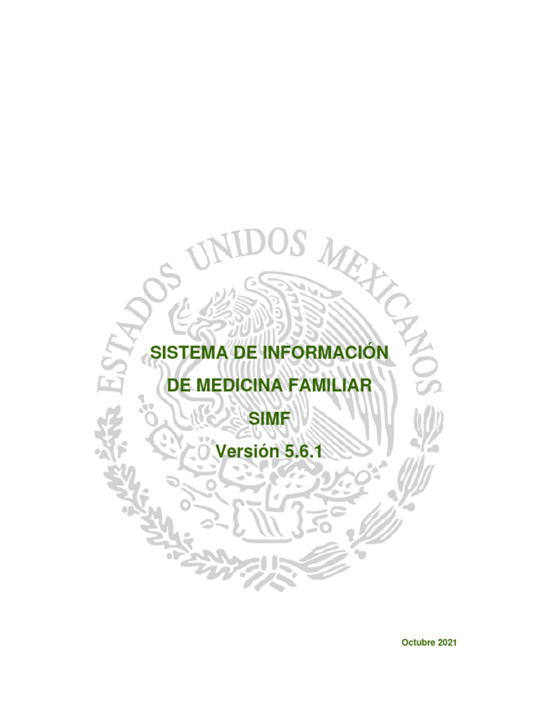 Documento de Version SIMF 5 6 1 | PDF | Medicina Familiar | Medicina