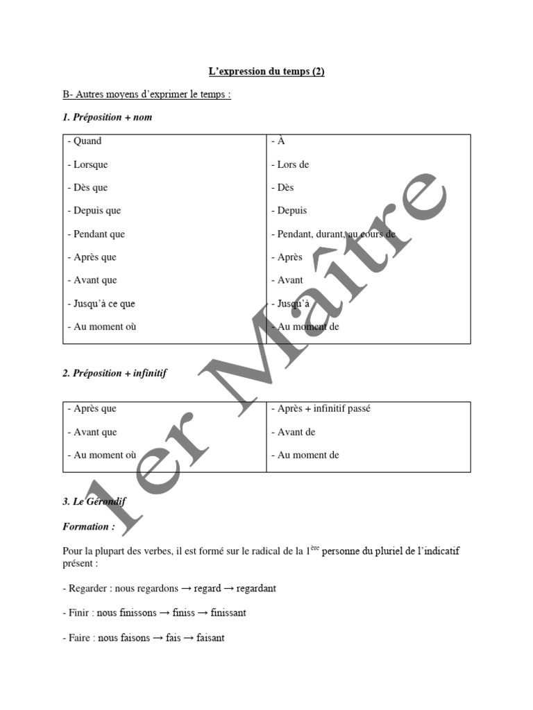 Expression Du Temps 2 | PDF