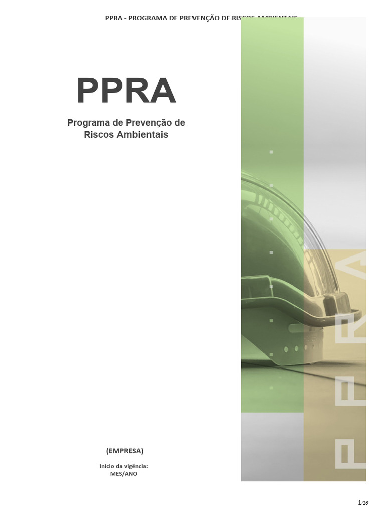 Modelo - Ppra | PDF | Planejamento | Ambiente natural