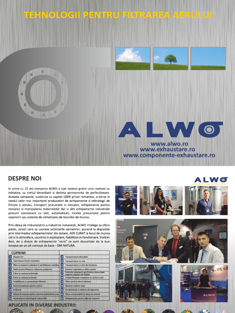 ALWO THERM - Instalatii Exhaustare/climatizare/ventilatie Industriala | PDF
